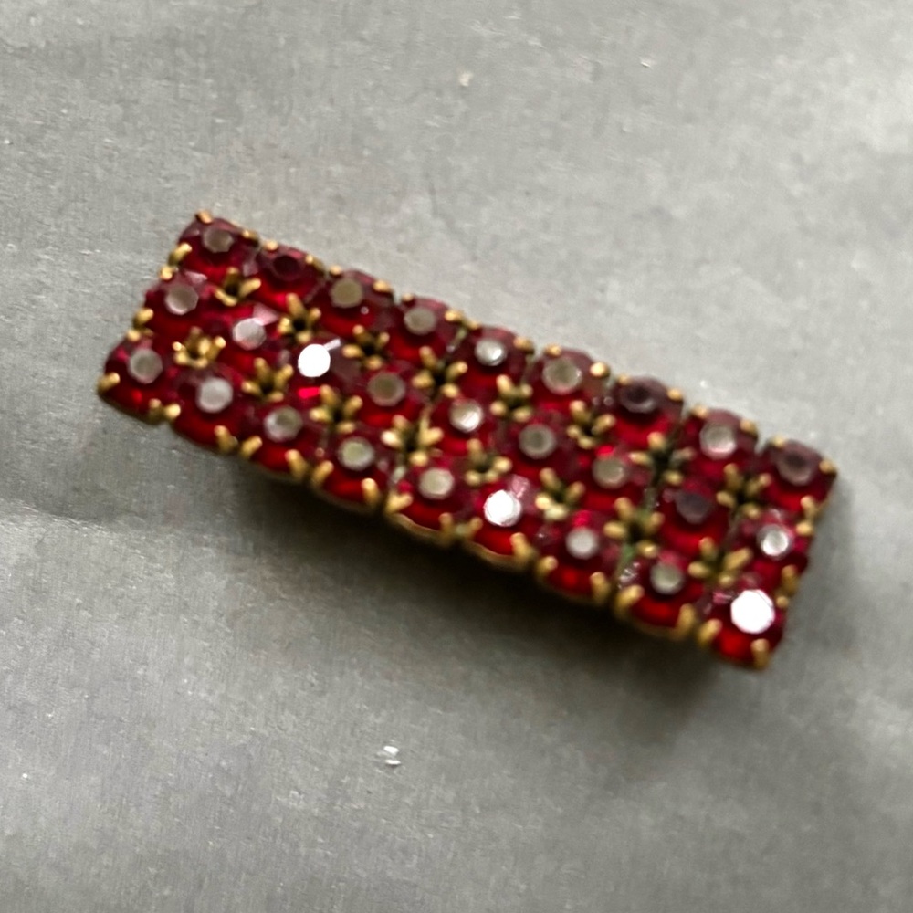 Antique Garnet Bar Pin - Gem
